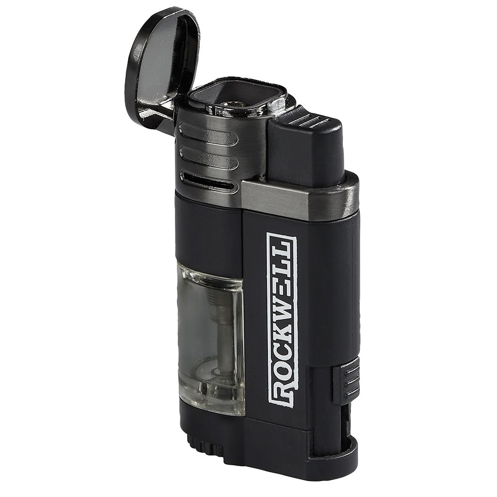 Rockwell Quad Torch Lighter - Black - CigarBid