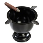 Stinky 'Tall' 4-Finger Ashtray - Black - CigarBid