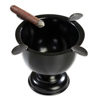 Stinky 'Tall' 4-Finger Ashtray - Black - CigarBid