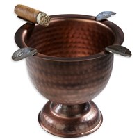 Stinky 4-Finger Ashtray - Hammered Copper - CigarBid
